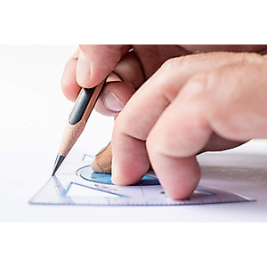 Koala Tools | Pocket Triangle Ruler | Clear, Flexible Plastic 30-60-90 Degree, 5-inch Ruler/Stencil with Built-in 180 Degree Protractor and Triangle Cut-Outs