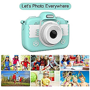 LKYBOA Kids Camera, Digital Camera for Kids Gifts, Camera for Kids 3-10 Year Old 3.0 Inch Touch Large Screen with 16GB SD Card, USB Charging Kids Camera (Color : Blue)
