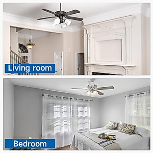 SHINESTAR 8-Pack Ceiling Fan Light Bulbs, Small Base, 120V 40W Equivalent, 5000K Daylight, E12 LED Candelabra Bulb, Non-Dimmable