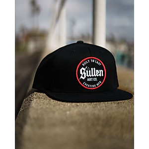 Sullen Men's Tattoo Lifestyle Factory Snapback Adjustable Hat (Black/Red)