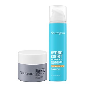 Neutrogena Skin Vitals Regenerating Duo, Visible Repair Regenerating Cream, 1.7 oz, & Hydro Boost SPF 50 Facial Moisturizer, 1.7 fl. oz, Fragrance Free Skincare + Hyaluronic Acid, 2 Items