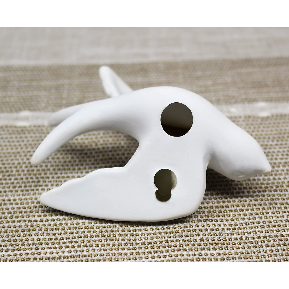 MORMEII 6PC White Ceramic Birds Figurines Wall Art for Home Garden Wall Decoration