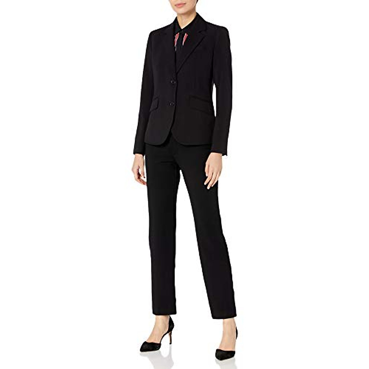 Anne Klein Women's Two Button Blazer, Anne Black, 14