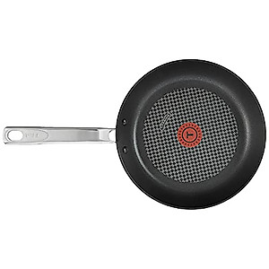 T-fal C51705 ProGrade Titanium Nonstick Thermo-Spot Dishwasher Safe PFOA Free with Induction Base Fry Pan Cookware, 10-Inch, Black -