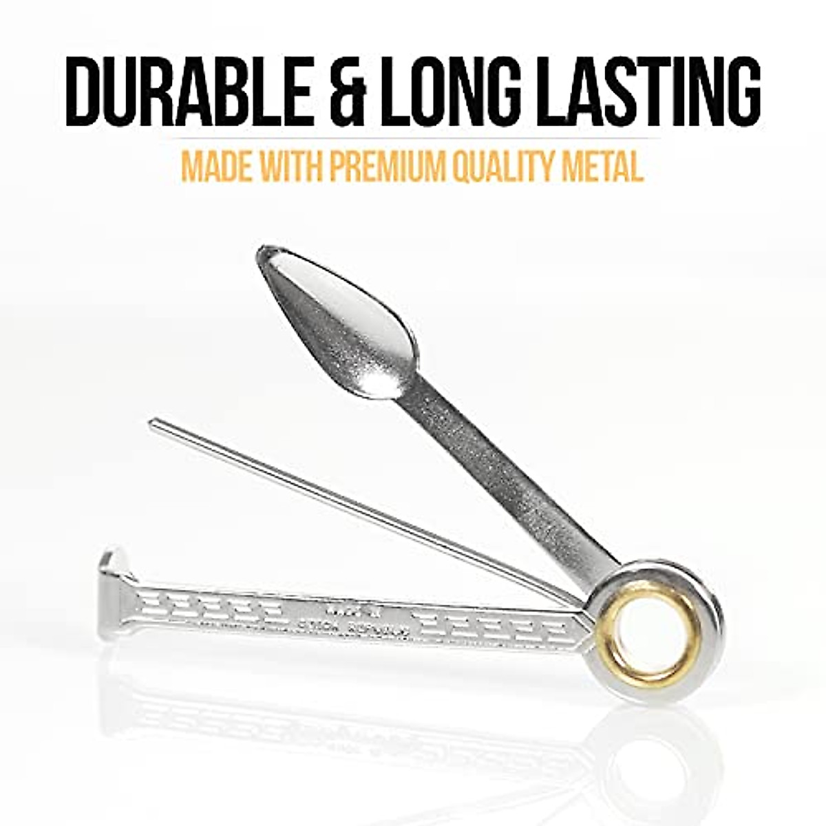 100% Authentic Czech Stainless Steel 3 in 1 Tobacco Pipe Tool Cleaner - Smoking Pipe Reamer Tamper Pokers Tool