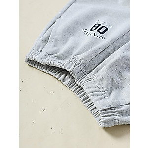 dPois Boy's Tracksuit 2 Pieces Sport Outfit Hoodie Sweatshirt and Sweatpants Jogging Pants Set Activewear Gray 7-8 Years