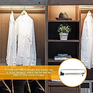 ULTECHNOVO Wall Mounted Coat Rack Retractable Closet Out Rod: Heavy Duty Wardrobe Clothes Hanger Rail Towel Pipe Clothes Rack for Closet Organizer Wall Mounted Shelves