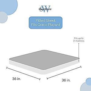 SheetWorld Fitted 100% Cotton Jersey Pack N Play Sheet Fits Graco Square Play Yard 36 x 36, Silver Grey, Made in USA