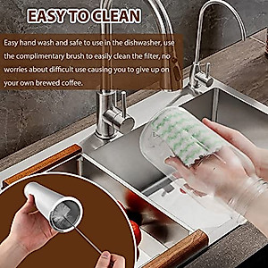 Cold Brew Coffee Maker Pitcher, 64 Oz Heavy Duty Wide Mouth Glass Mason Jar pour spout Lid with Stainless Steel Filter for Iced Coffee, Ice Lemonade, Fruit Drinks, Sun Tea