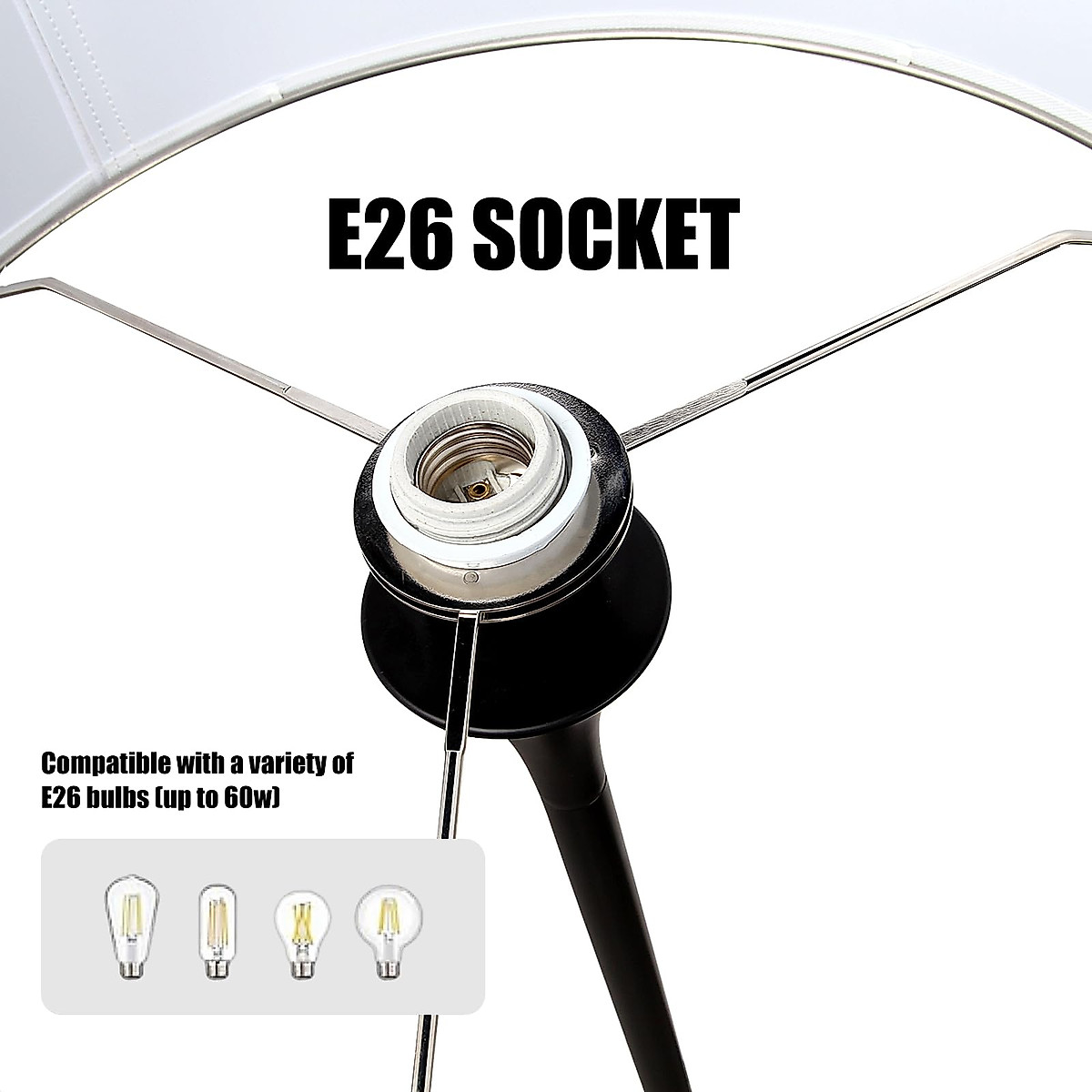 Floor Lamp Living Room 18 Inch Large Size Lampshade Modern Floor Lamp,Foot Switch Floor Lamp Easy to Assemble Standing Lamp, Suitable for Bedrooms, Study Rooms, Offices, Children's Rooms