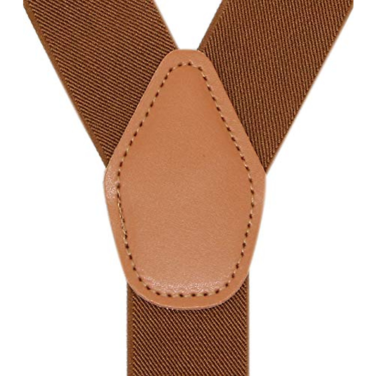 Timiot Men’s Y-Back 4 Metal Clip Elastic Wide Suspenders Perfect For Both Casual&Formal (Coffe)