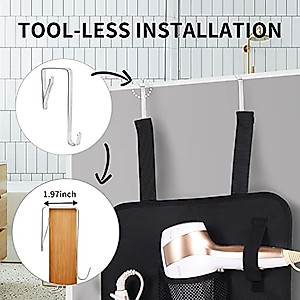 Wall Mount Hair Tool Organizer Bag Hair Dryer Storage Over The Door Blow Dryer Holder Hot Hair Tool Holder Hair Care & Styling Tool Holder for Bathroom