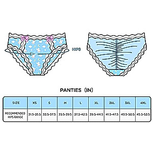 Littleforbig Women's Ladies Soft Cotton Underwear Comfortable Hipster Briefs 5 Colorful Pack Panties Set - Bedtime Bunny L Multicolor