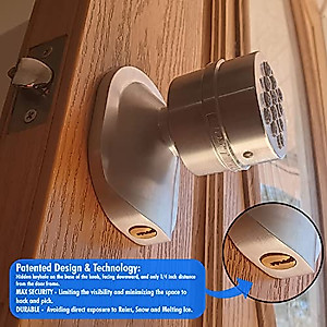 SoHoMiLL ® Electronic Keypad Door Knob and Lock Set with Backup Mechanical Key (Spring Latch Lock; Not Deadbolt; Not Phone Connected), Single Front keypad YL 99 Upgraded Model-B