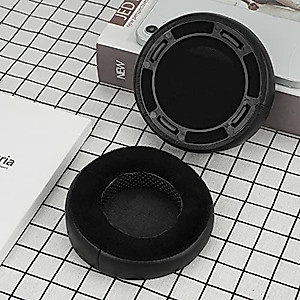 Geekria Comfort HybridVelour Replacement Ear Pads for Hifiman HE400SE HE400 HE400I HE400S HE560 560I HE500 300 HE350 Headphones Ear Cushions, Headset Earpads, Ear Cups Cover Repair Parts (Black)