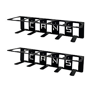 Ecqizer 2 Pack 5 Can Holes Spray Can Holder Matte Black Aerosol Can Holder Rack Heavy Duty Spray Can Organizer Wall-Mounted Spray Paint Can Holder for Garage Organization and Workspace Storage