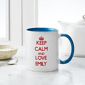 CafePress Keep Calm And Love Emily Mugs Ceramic Coffee Mug, Tea Cup 11 oz