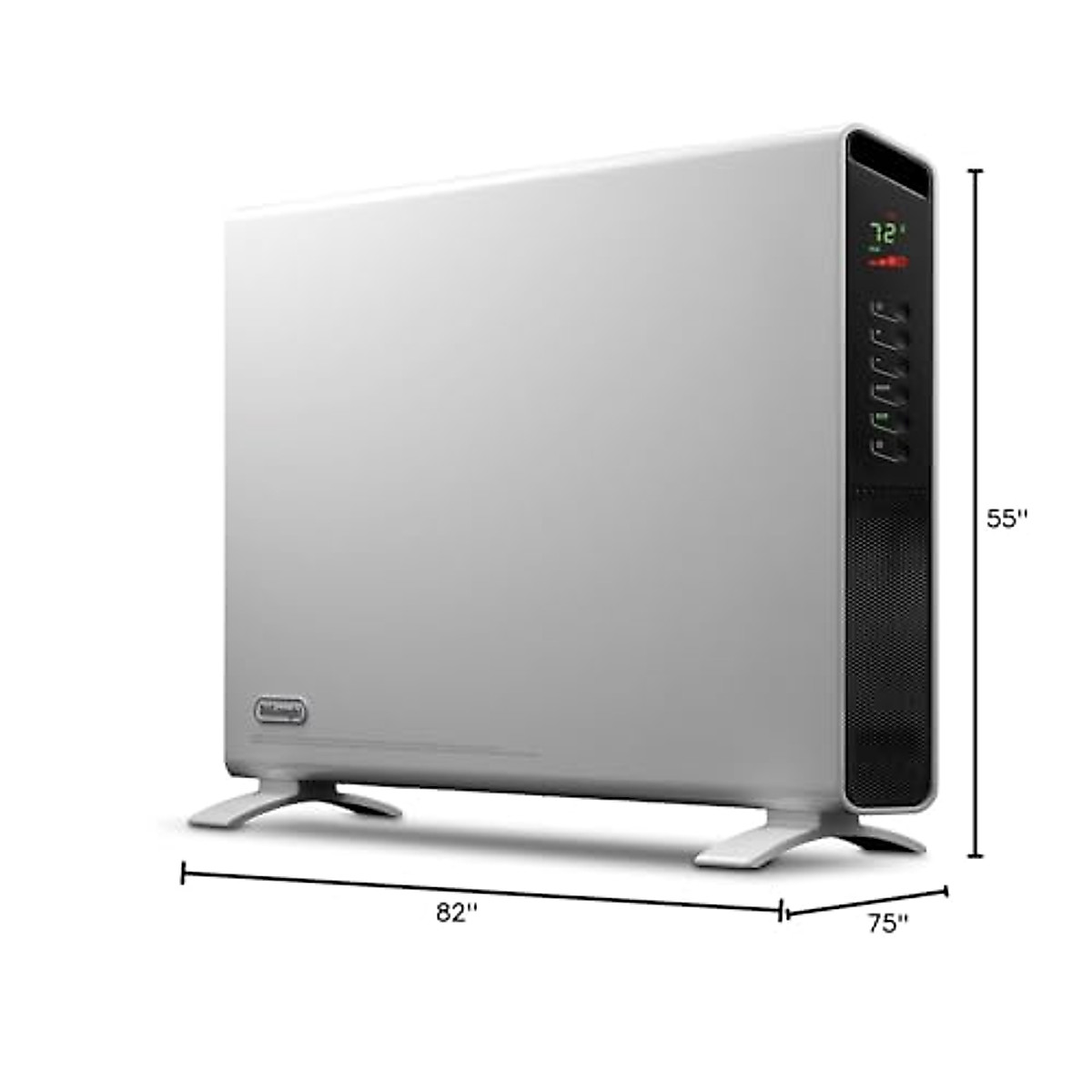 DeLonghi Convection Panel Heater, Full Room Quiet 1500W, portable electric heater is freestanding/easily wall mounted. Energy Saving, quick heat distribution, timer, white, HCX9115E
