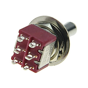 SALECOM Guitar or AMP Amplfier DPDT 3 Way ON ON ON Toggle Switch Sealed Fat Bat Toggle