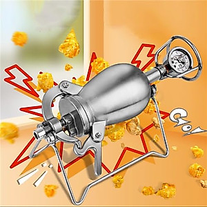 Mini Popcorn Machine, 304 Stainless Steel Mini Popcorn Pot, Chinese Traditional Retro Popcorn Maker, Amplifier Old-Fashioned Hand Popcorn Poppers,400ml