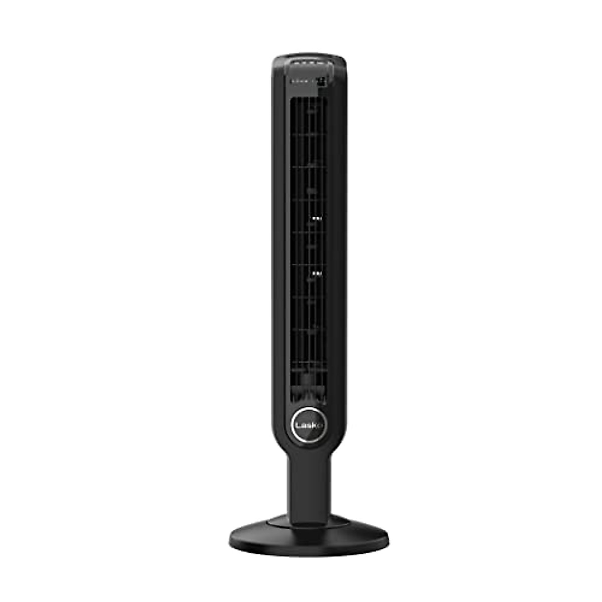 Lasko Oscillating Tower Fan, Remote Control, Timer, Dark Mode, 4 Speeds, for Bedroom, Living Room, and Office, 36”, Black, T36511, Large