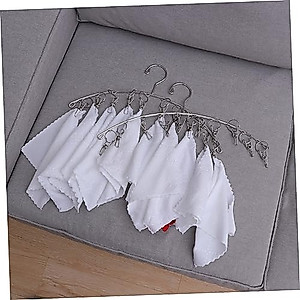 Alipis 4 Packs Drip Hanger Clothes Hanger Clothes Clips Laundry Drying Rack Laundry Hanger Windproof Socks Rack Clothespin