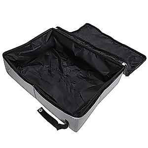 Eurobuy Folding Cat Litter Box Double Zipper Design Portable Waterproof HomeOutdoor Camping Toilet with Cover Easy Sof