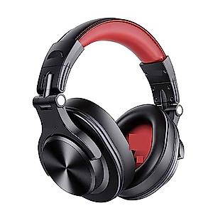 NALANY Wired Studio DJ Headphones + Wireless Bluetooth 5.2 Headset HiFi Stereo Monitor Headphone with Microphone (Color : B)
