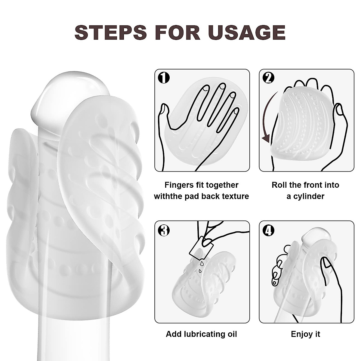 Pocket Pussy Male Masturbators Adult Sex Toys Realistic Textured Man Masturbation Stroker Pad