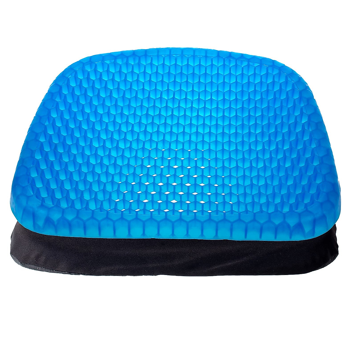 GHEMYULP Gel Seat Cushion,Office Chair Car Wheelchair Seat Cushion for Long Sitting,Cooling Seat Cushion Honeycomb Design with Non-Slip Cover,Pressure Relief(Arc:16.5 x 15.0 x 1.9 inches)