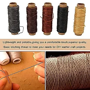 Leather Repair Kit Tape Measure Waxed Thread Leather Working Kit DIY for Leather Craft