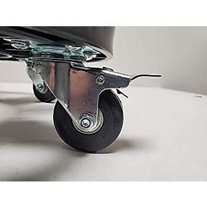 Stack! Co. Big Easy; Easy Rolling; Decorative,Heavy Duty Plastic;Patio Caddy Plant and Pot Mover; 360° Swivel Locking Wheels; Durable Plastic; Indoor, Outdoor Home and Garden Tool;16 Inch (Black)