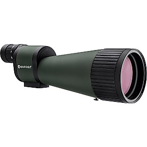 BARSKA Benchmark 25-125x88 Waterproof Straight Spotting Scope, Green/ Black