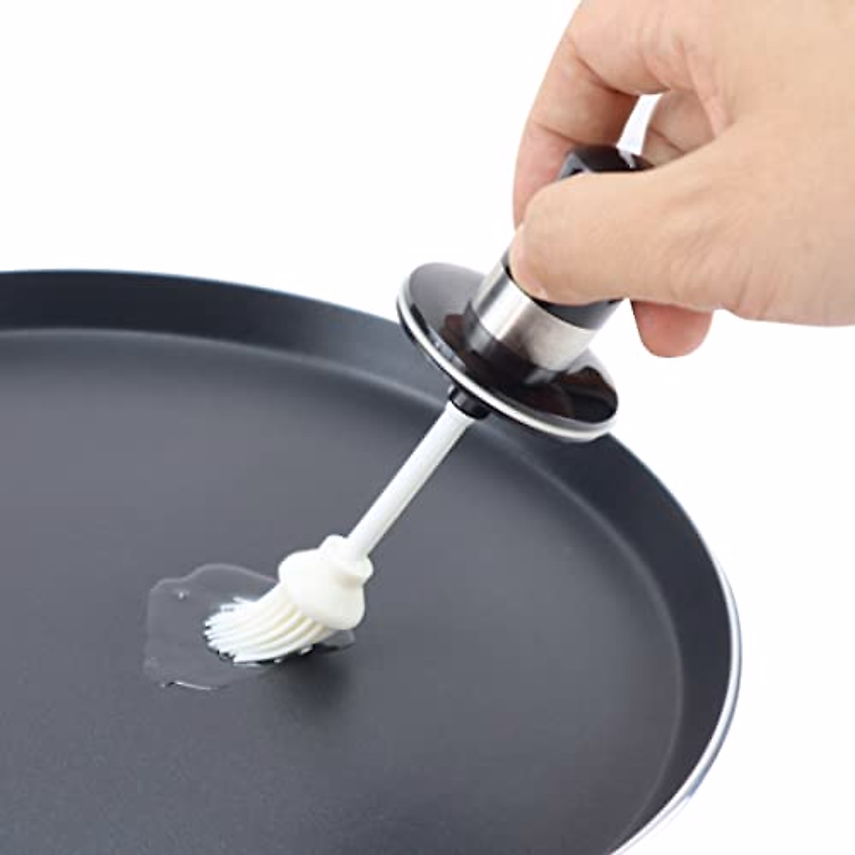 EIKS Oil Bottle with Silicone Brush for Cooking BBQ Kitchen