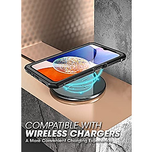 SUPCASE Unicorn Beetle Pro Case for Samsung Galaxy A14 5G (2023), Full-Body Rugged Belt-Clip & Kickstand Case with Built-in Screen Protector (Black)