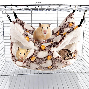 ZukoCert Two Pieces Small Pet Cage Hammock Accessories for Guinea Pigs, Hamsters, Chinchillas