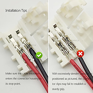 Biantie La 3528 2835 2 Pin 8mm LED Strip Connector Unwired Clips - DIY Strip to Wire Quick Solderless Connection for 12v 24v Single Color Led Strip Lights (Pack of 10)