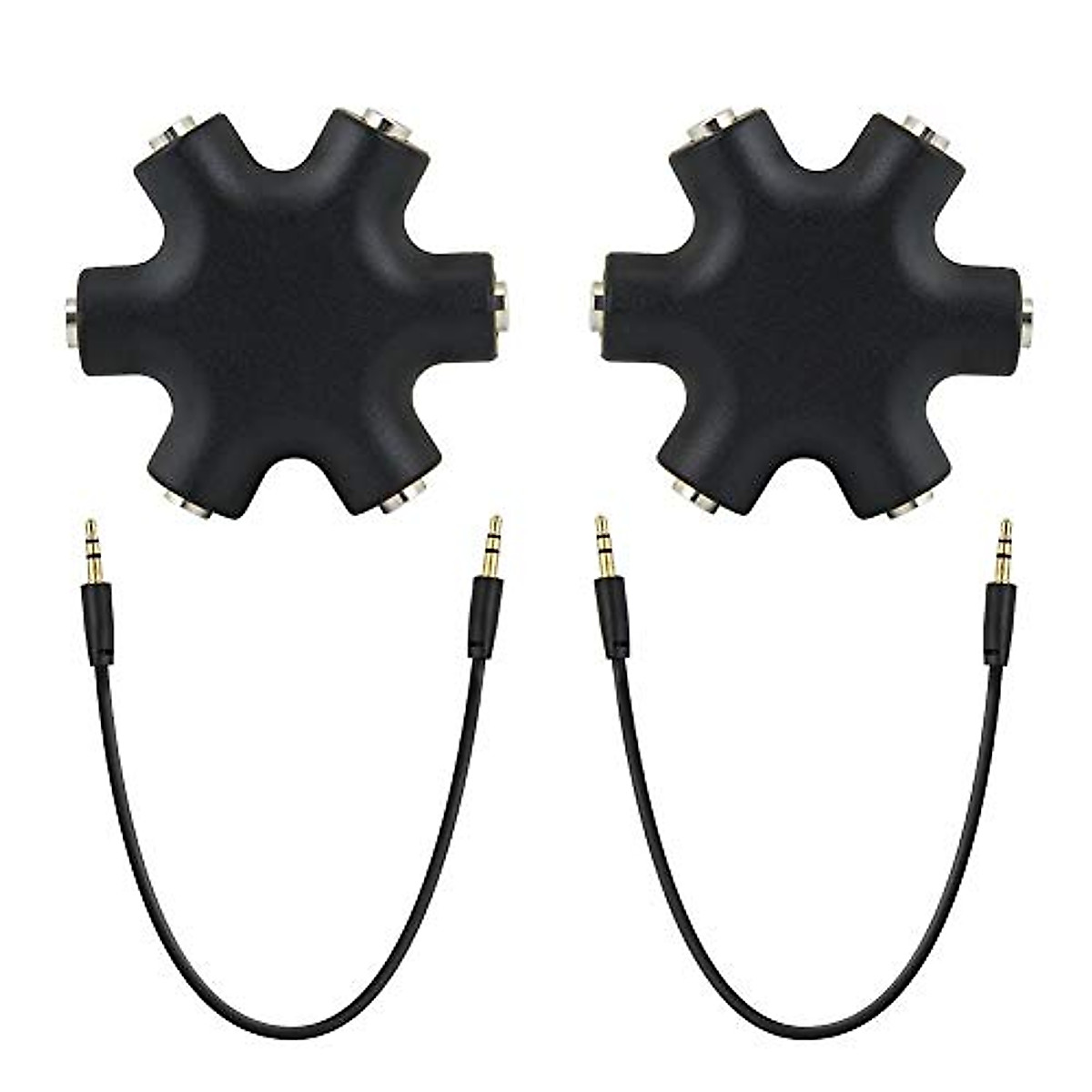 JOYISEN 2PCS Multi Headphone Splitter 3.5mm Headphone Audio Jack ...