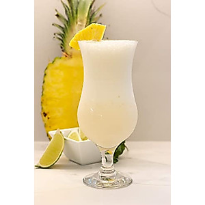epure Venezia Collection 8 Piece Hurricane Glass Set - Perfect for Drinking Pina Coladas, Cocktails, Full-Bodied Beer, Juice, and Water (Pina Colada (15.5 oz))