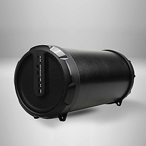 Pyle Portable Speaker, Boombox, Bluetooth Speakers, Rechargeable Battery, Surround Sound, Digital Sound Amplifier, 3.5mm Aux Input, 2.1 Channel Hi-Fi Active Stereo Speaker System in Black - PBMSPG11