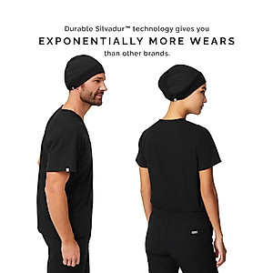 FIGS Modern Expandable Unisex Scrub Cap for Women and Men - Black, One Size