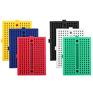 ELEGOO 6PCS 170 tie-Points Mini Breadboard kit for Arduino Proto Shield Distribution Connecting Blocks