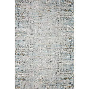Loloi II Drift Collection DRI-03 Ivory/Sky, Contemporary 7'-6" x 9'-6" Area Rug