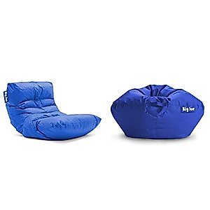 Big Joe Roma Bean Bag Chair, Sapphire Smartmax, 3ft & Classic Bean Bag Chair, Sapphire Smartmax, 2ft Round