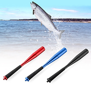 owhelmlqff Fishing Priest Fish Whacker Hammer Stick Accessories Wear-Resistant for Fisherman Black