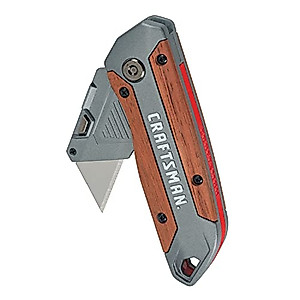 CRAFTSMAN Utility Knife, Folding Wood Handle, 1 Blade (CMHT10584)