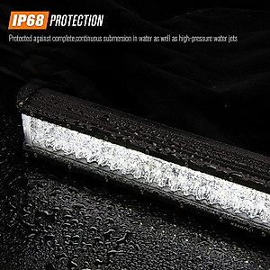 LITE-WAY 12 Inch LED Light Bar for Truck, Boat, ATV,UTV, Marine, IP68, 30000LM LED Pods Spot & Flood Combo Beam, 12V Triple Row Light Bar Off Road Driving Led Work Lights