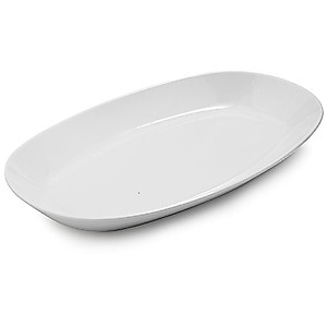 Sur La Table Coupe Porcelain Serve Platter, Large, White