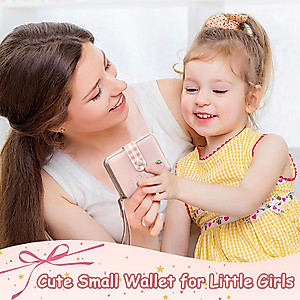 Sunwel Fashion Strawberry Wallet Card Holder Small Cute Wallet Zipper Coin Pocket Wallet for Women Girls (PINK)