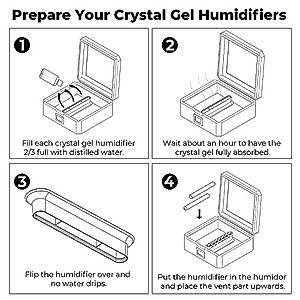 GLENCREAG Cigar Humidor Cabinet for 100 to 150 Cigars with Digital Hygrometer, Spanish Cedar Lining, Tight-Seal Magnetic Door, 3+1 Large Capacity Drawers & 2 Crystal Gel Humidifiers, Gift for Men